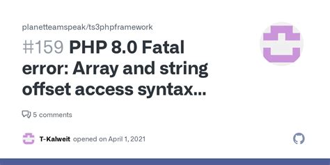 php 8 0 fatal error array and string offset access syntax with curly