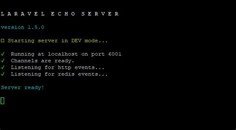 php laravel echo server returns nothing stack overflow
