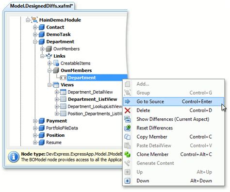 node tree expressapp framework devexpress documentation