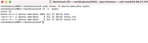 how to set permissions on files and directories on ubuntu