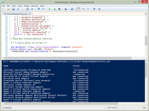 using powershell to find connected network adapters scripting blog