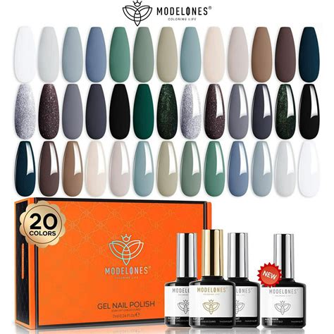 Modelones 24 Pcs Gel Nail Polish Glass Bottle Set Lucky Tarot