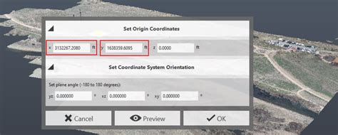 solved coordinate system issues when converting las file to rcp file