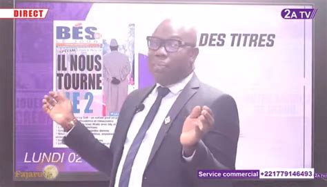 Revue De Presse Wolof 2atv Du Lundi 22 Avril 2024 Par Ahmed Aidara
