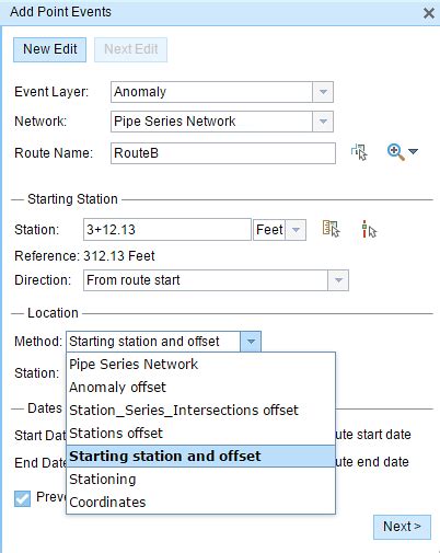 add point events by creating a starting station and then offset—arcgis