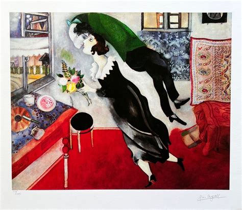 Marc Chagall Birthday Limited Edition Signed Giclee Art 33 X 22
