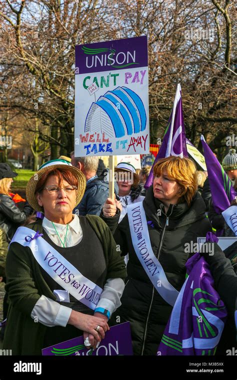 Glasgow Scotland 10th February 2018 Hundreds Of Women Supported By