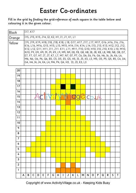 easter chick coordinates