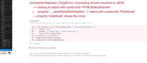 javascript unhandled rejection typeerror converting circular