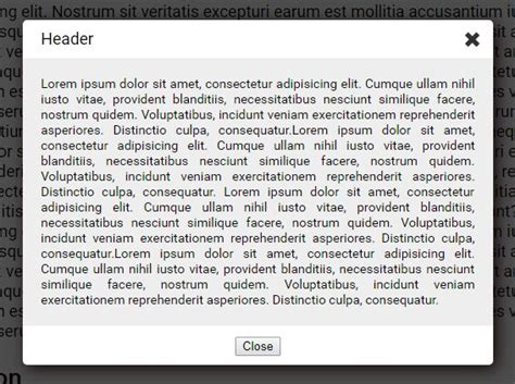 simple clean jquery scrollable modal dialog plugin tiny