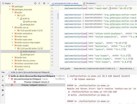 kotlin js unable to load kotlin styled kotlin css js web