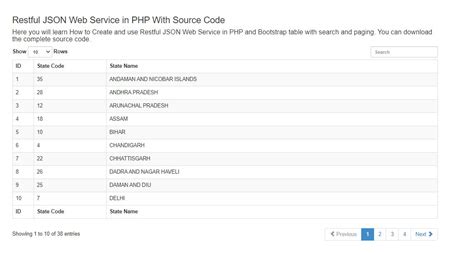 create and consume restful json web service in php