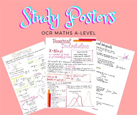 A Level Maths Revision Notes Ocr Etsy