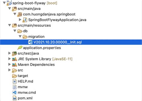 using flyway in spring boot huong dan java