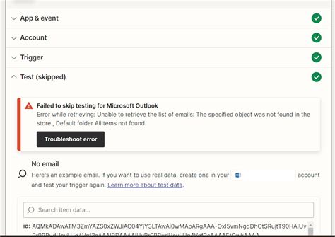 microsoft outlook error while retrieving unable to retrieve the list