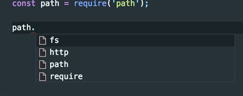 javascript vscode does not autocomplete node js modules stack overflow