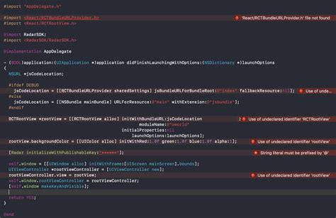 ios nativemodules rnradar remains undefined after installing native