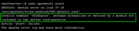 invalid command sslengine error on apache ssl