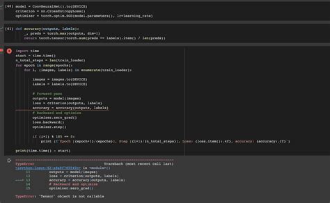 tensor object is not callable how can i handle this floks pytorch