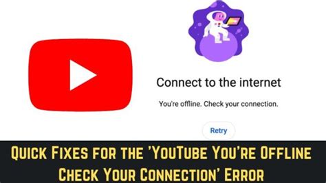 youtube you re offline check your connection a guide to fix this