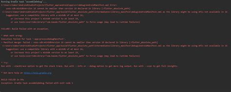 failed to install flutter absolute path stack overflow