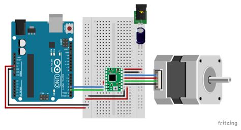 how to connect stepper motor arduino shield