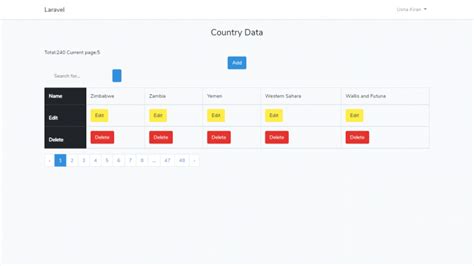 how to display a table in a verticle or horizontal form in the laravel