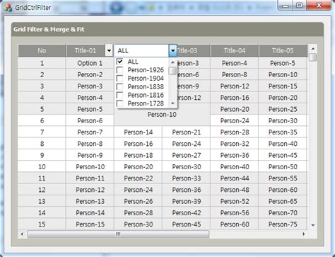 add a filter function merge function in mfc grid control codeproject