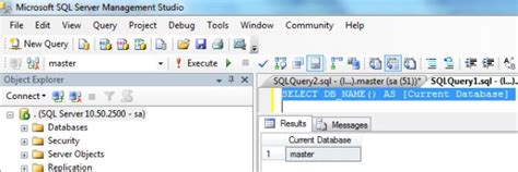 getting the name of the server and databases in sql server
