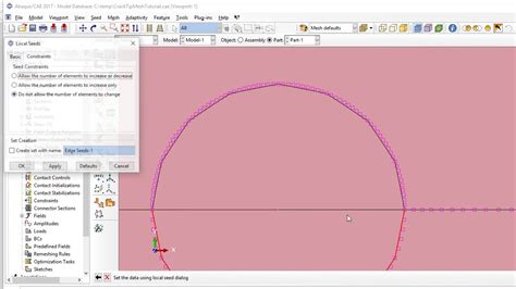 abaqus crack tip mesh tutorial youtube
