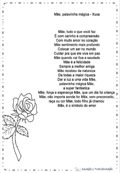 Música Do Dia Das Mães Letras De Músicas Para Imprimir Educação E