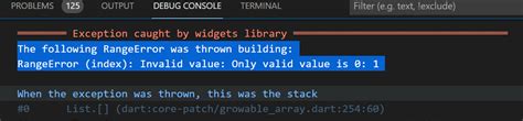 flutter error how to resolve range error for invalid value artificial