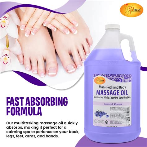 Spa Redi Massage Oil Lavender Wildflower 128 Oz Professional
