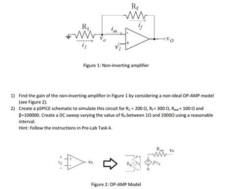 solved find the gain of the non inverting amplifier in