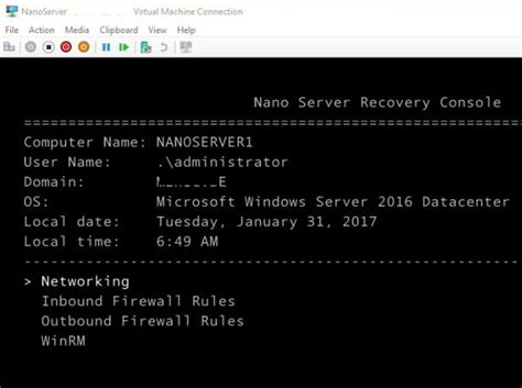 remote management in windows nano server 2016 windows os hub