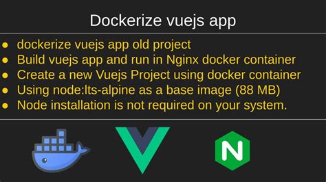 dockerize vuejs app build your vuejs app in docker youtube