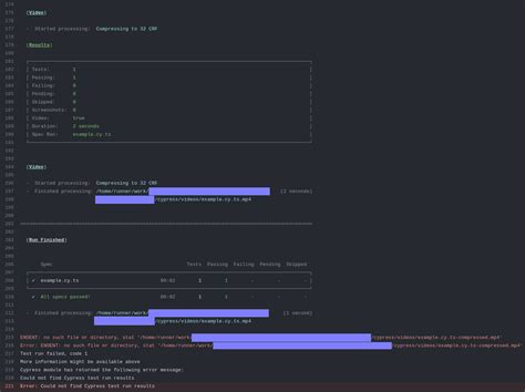 vue js could not find cypress test run results stack overflow