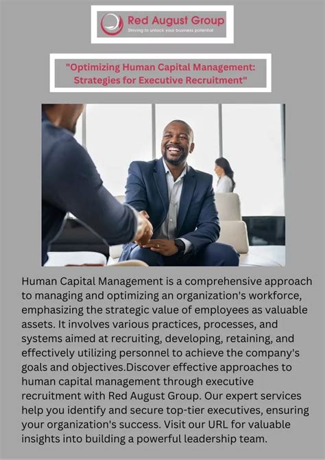 Ppt Optimizing Human Capital Management Strategies For Executive