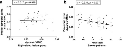 A Correlations Between The Static And Dynamic Vmhc In The Inferior