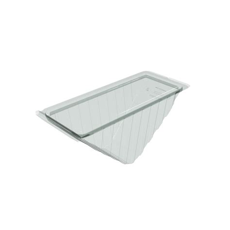 triangle club sandwich container with hinged flat lid case of 500