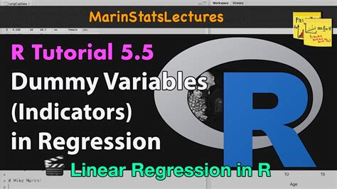 Dummy Variables Or Indicator Variables In R R Tutorial 5 5