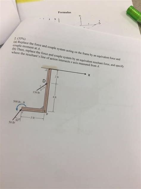 Solved 2 35 A Replace The Force And Couple System