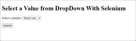 how to select a value from dropdown with selenium