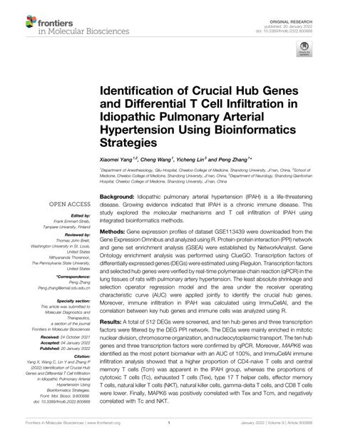 Pdf Identification Of Crucial Hub Genes And Differential T Cell