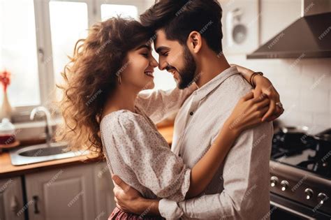 Premium Photo Happy Loving Young Couple Dancing Romantic Dance On