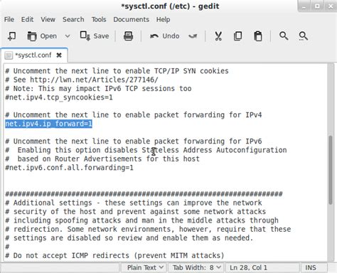 linux media how to enable ip forwarding under ubuntu linux mint
