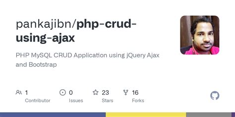 github pankajibn php crud using ajax php mysql crud application