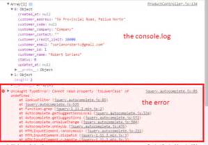 javascript jquery autocomplete and angular returns errors