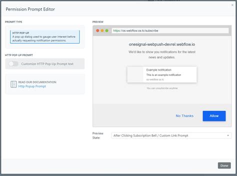 integrate web push notifications into your webflow project