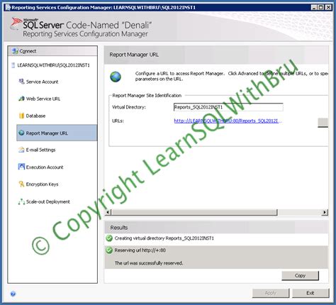 configuring sql server reporting services in sql server 2012 learn